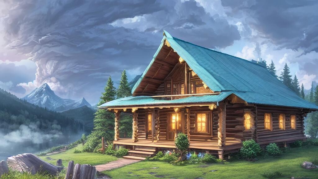 ArtStation - Background Collection Pact - "Log Cabin" | Artworks