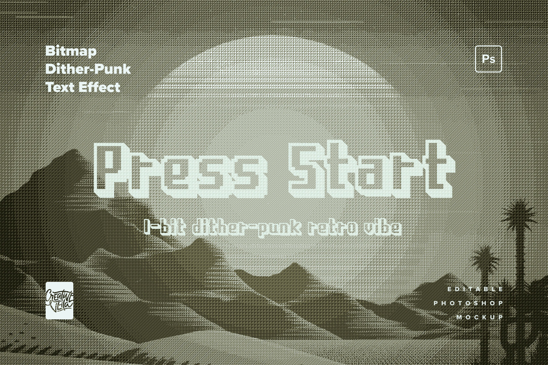 ArtStation - Bitmap Dither Text Effect Set | Artworks