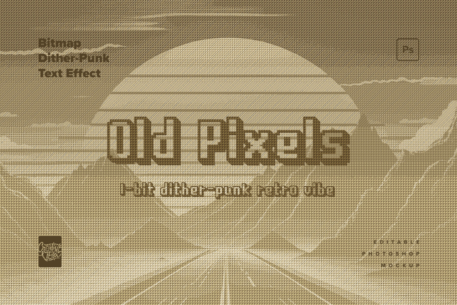 ArtStation - Bitmap Dither Text Effect Set | Artworks