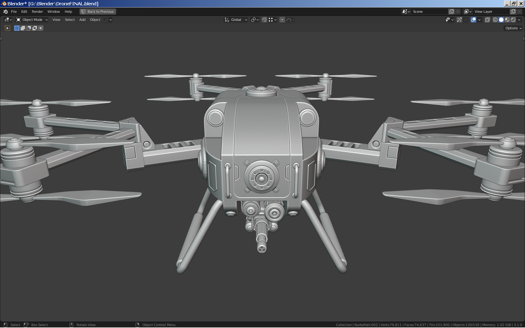 ArtStation - Sci-Fi Combat Drone | Resources