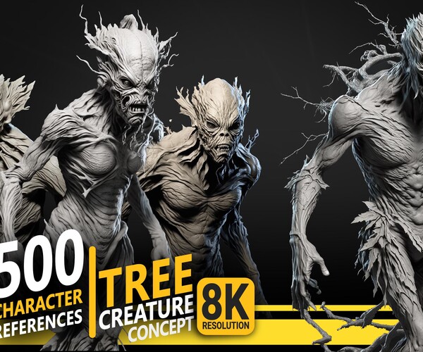 ArtStation - 500 Tree Creature Concept - Sculpt Style - Character ...