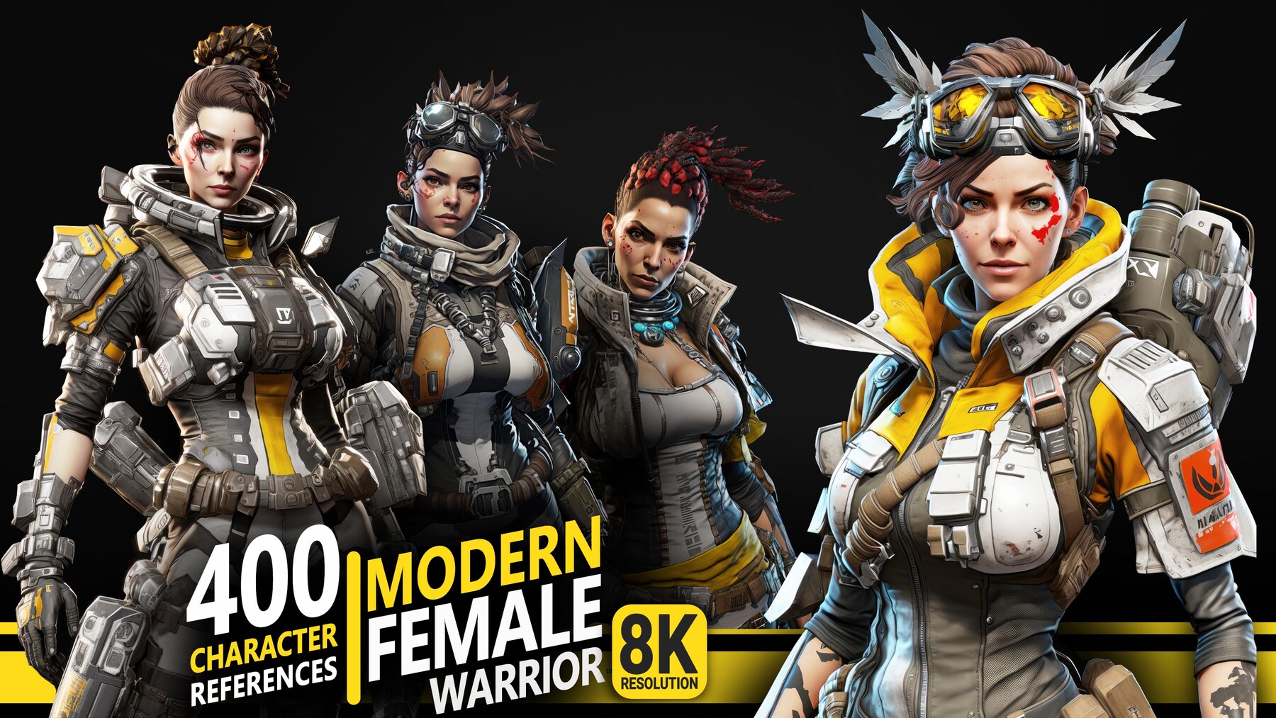 ArtStation - 400 Modern Female Warrior - Character References | 8K ...