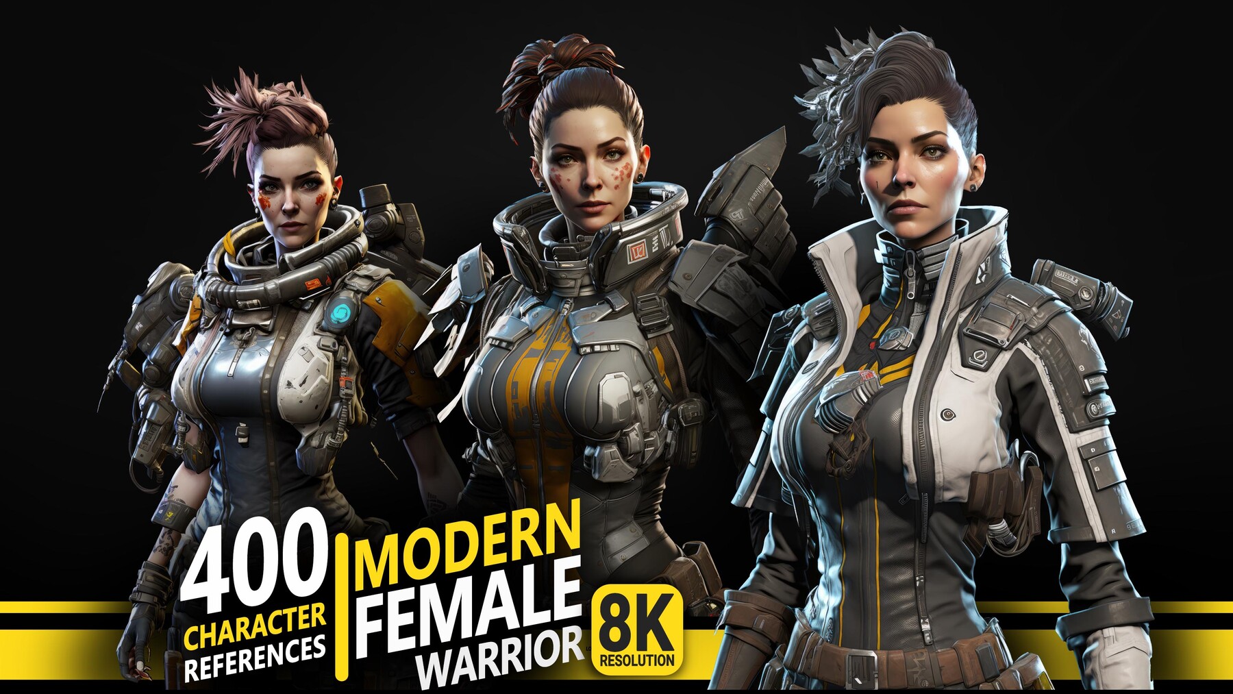 ArtStation - 400 Modern Female Warrior - Character References | 8K ...