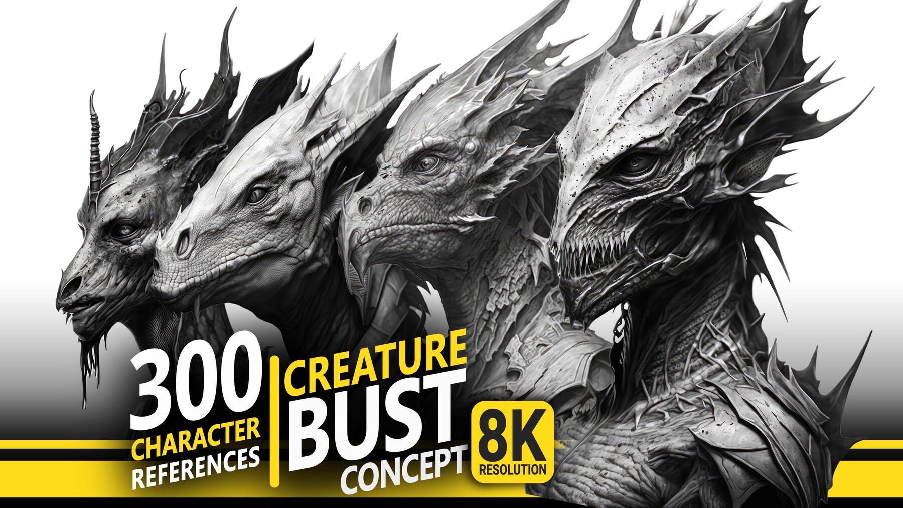 ArtStation - 300 Creature Bust Concept - Character References | 8K ...
