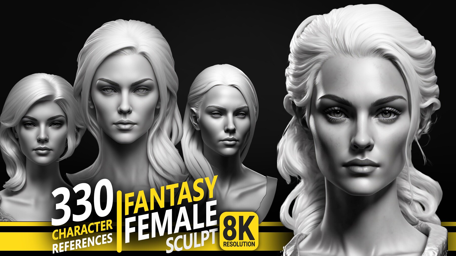 ArtStation - 330 Fantasy Female Sculpt - Character References | 8K ...