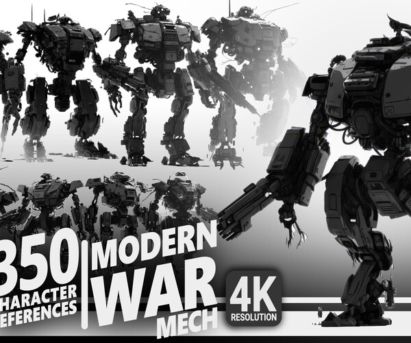ArtStation - 350 Modern War Mech - Character References | 4K Resolution ...
