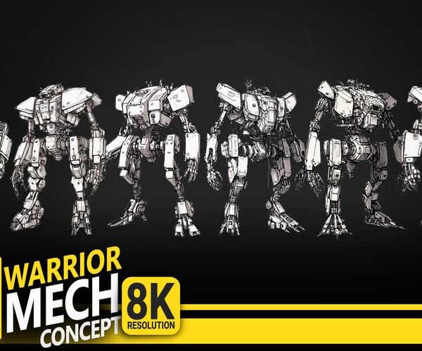 ArtStation - 350 Warrioir Mech Concept - Character References | 8K ...
