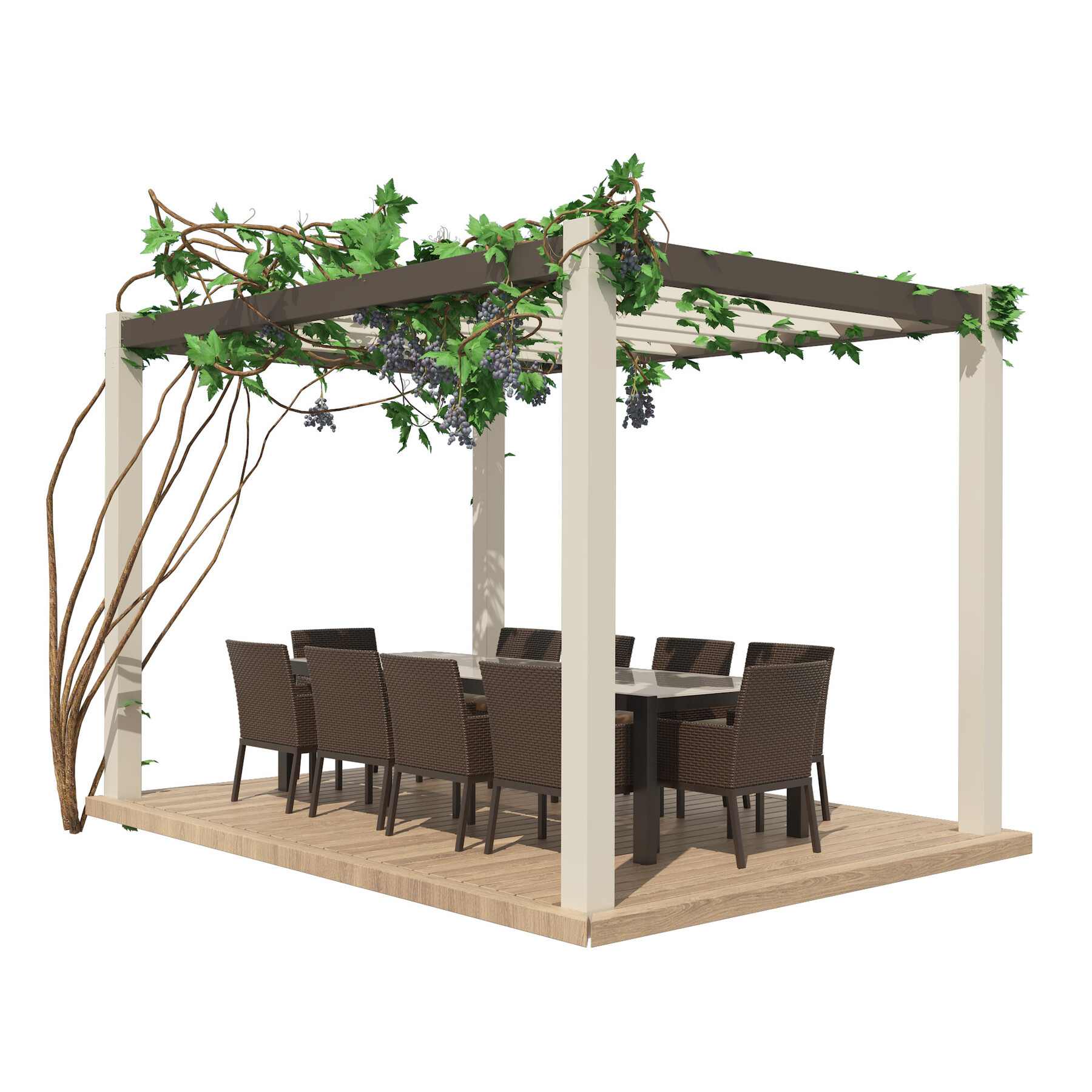 ArtStation - Modern pergola with climber grapevine 3d model | Game Assets