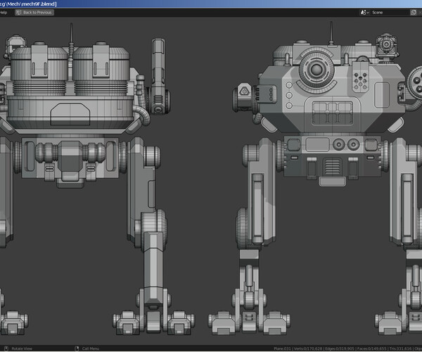 ArtStation - Sci-Fi Mech (with FK rig) | Resources