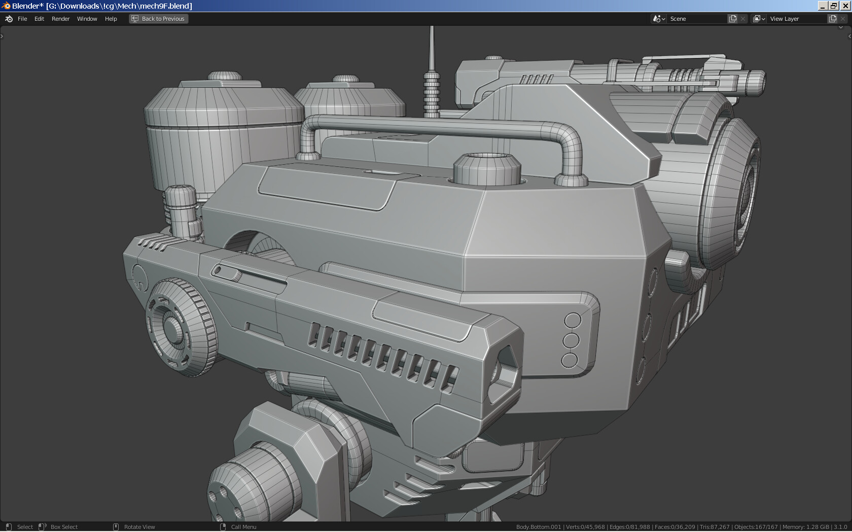 ArtStation - Sci-Fi Mech (with FK rig) | Resources