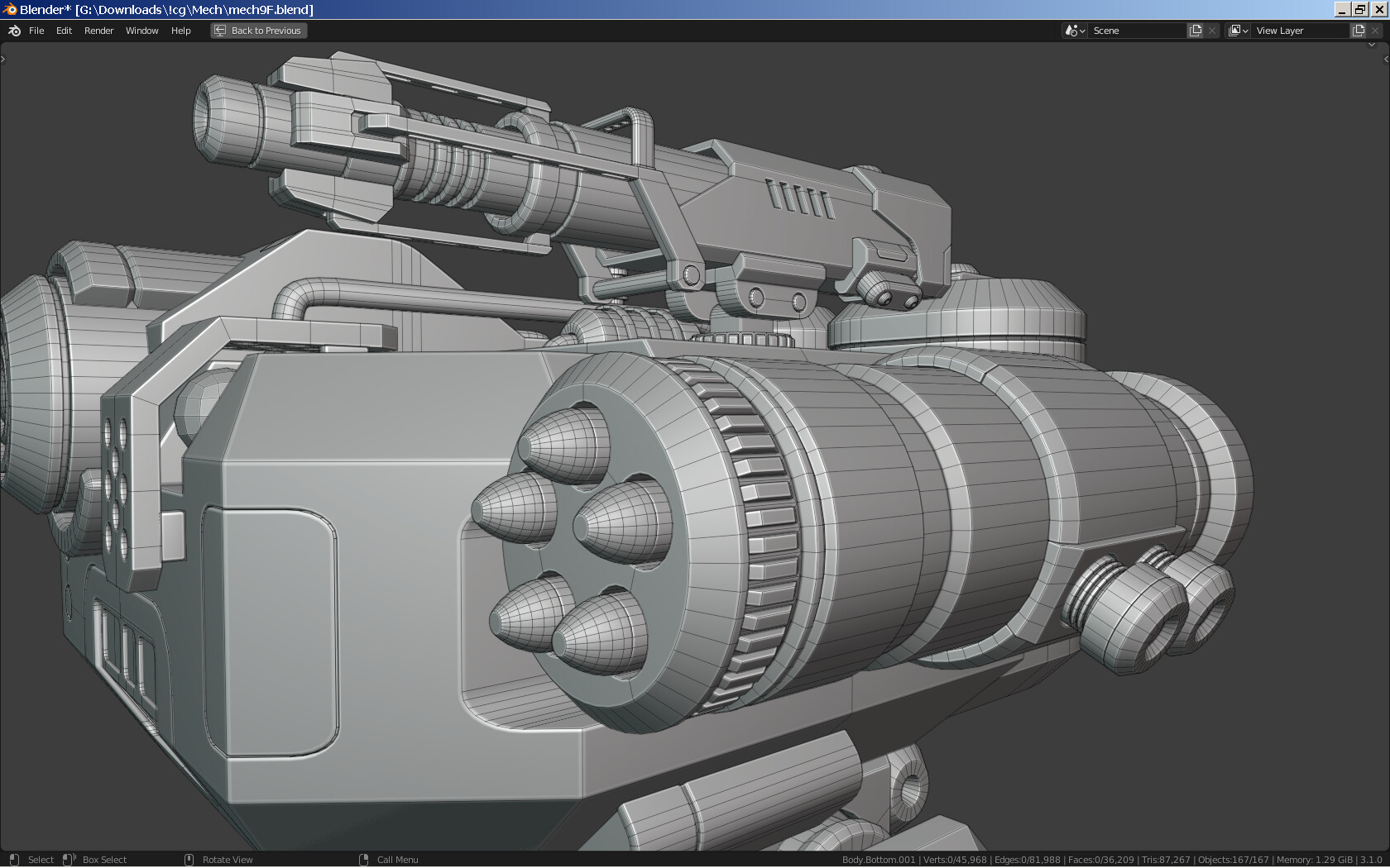 ArtStation - Sci-Fi Mech (with FK rig) | Resources