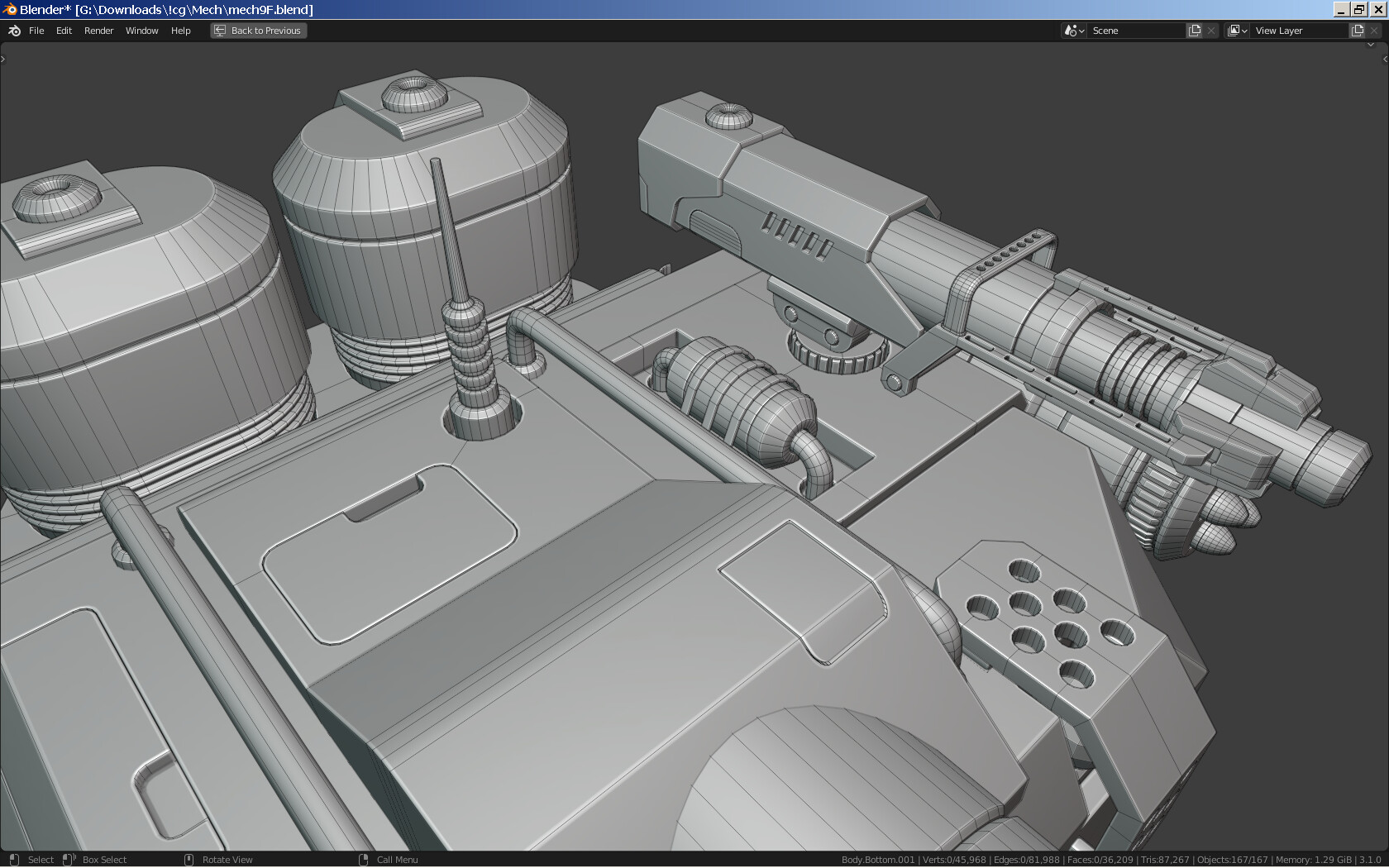 ArtStation - Sci-Fi Mech (with FK rig) | Resources