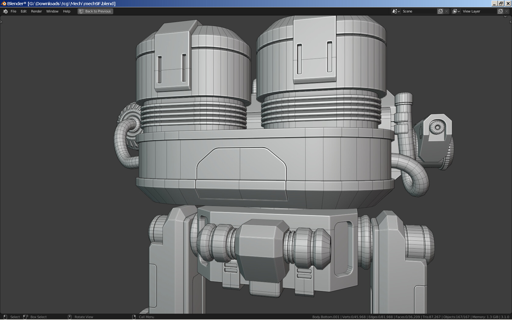 ArtStation - Sci-Fi Mech (with FK rig) | Resources