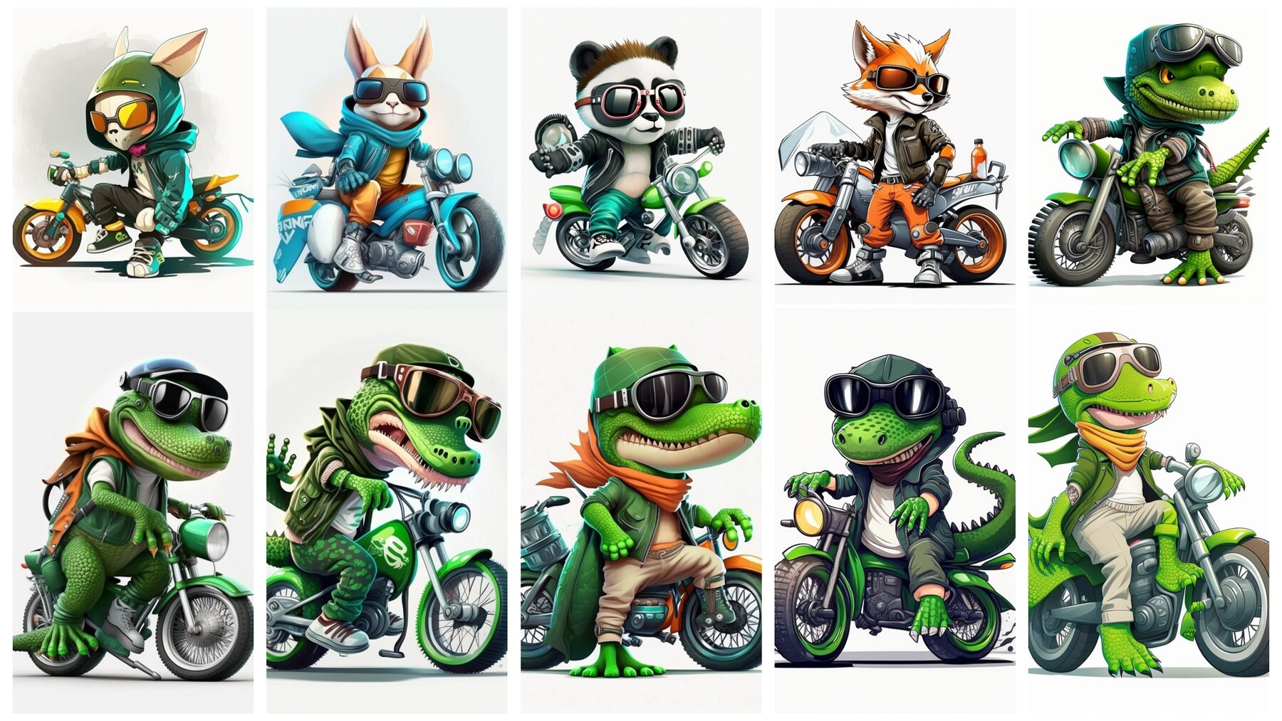 ArtStation - 100 Animal Bikers | Artworks