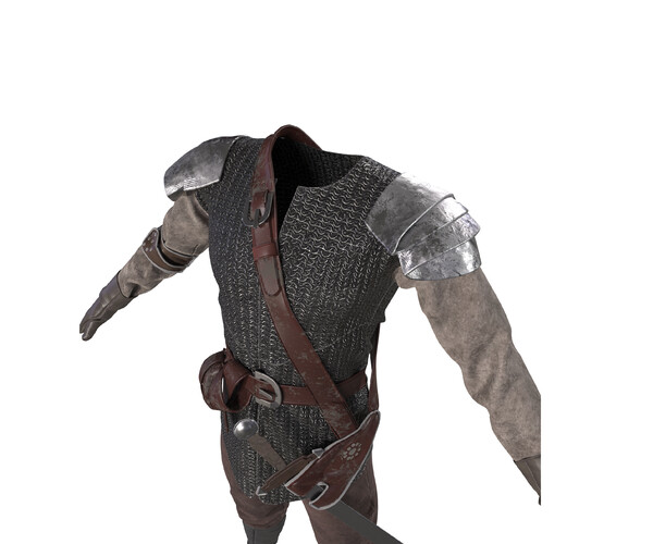 ArtStation - Medieval renaissance knight clothes Warrior armor FBX+OBJ ...