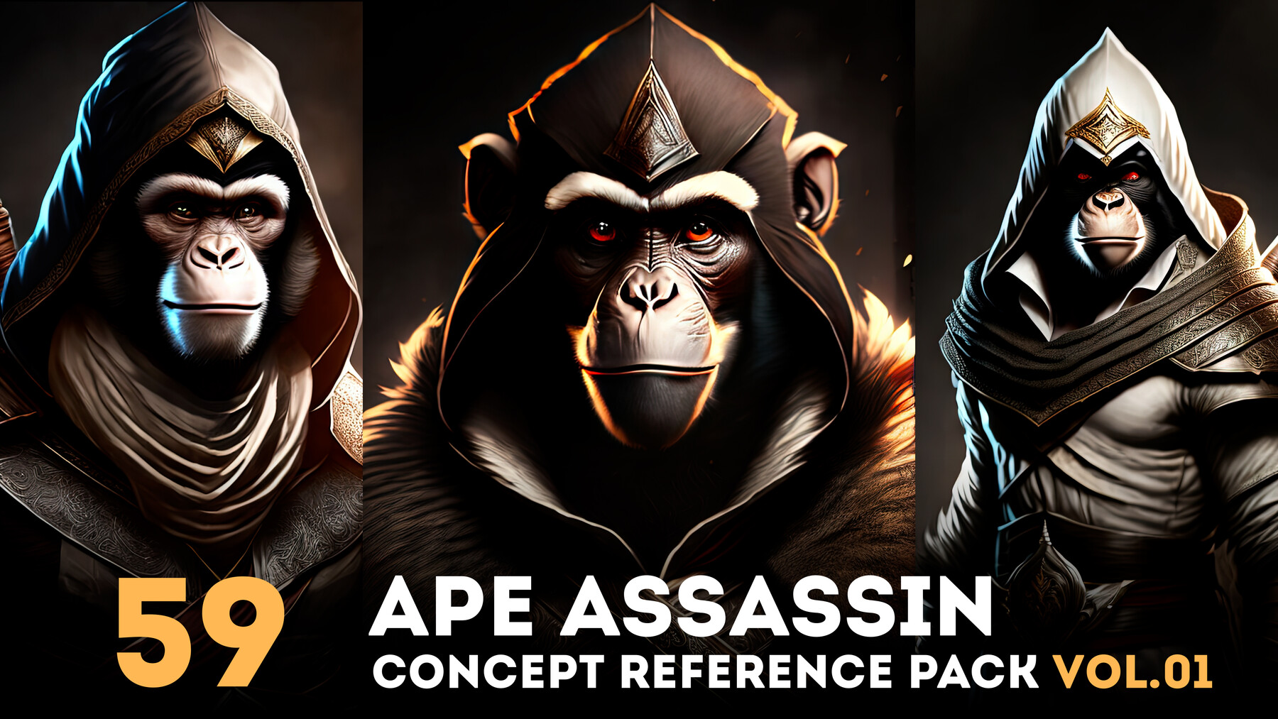 ArtStation - 59 arts - Ape Assassin - Concept Reference Pack Vol.01 ...