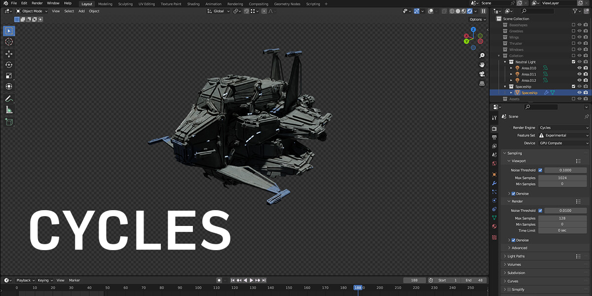 ArtStation - Procedural Spaceship Generator (Blender v3.4.0+) | Resources