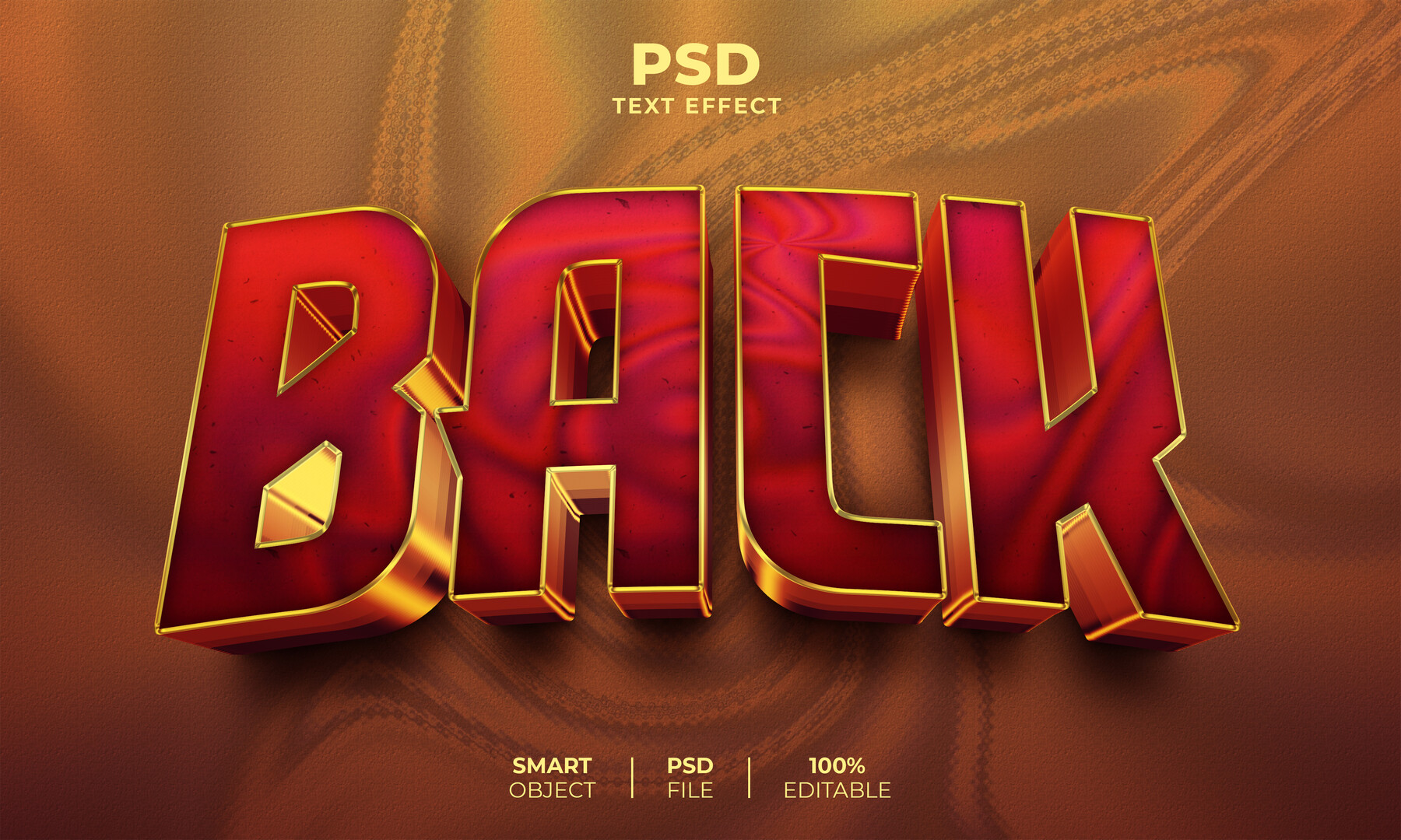 ArtStation - 3D Back. PSD fully editable text effect. Layer style PSD ...
