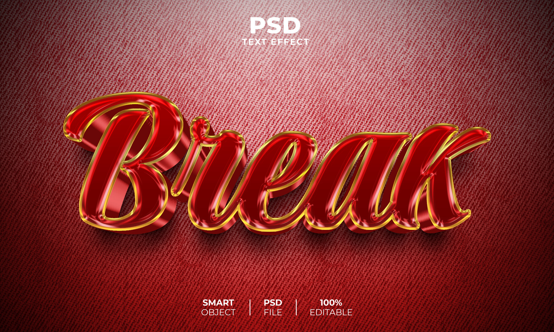 ArtStation - 3D Break. PSD fully editable text effect. Layer style PSD ...