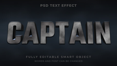 ArtStation - 3D Captain. PSD fully editable text effect. Layer style ...