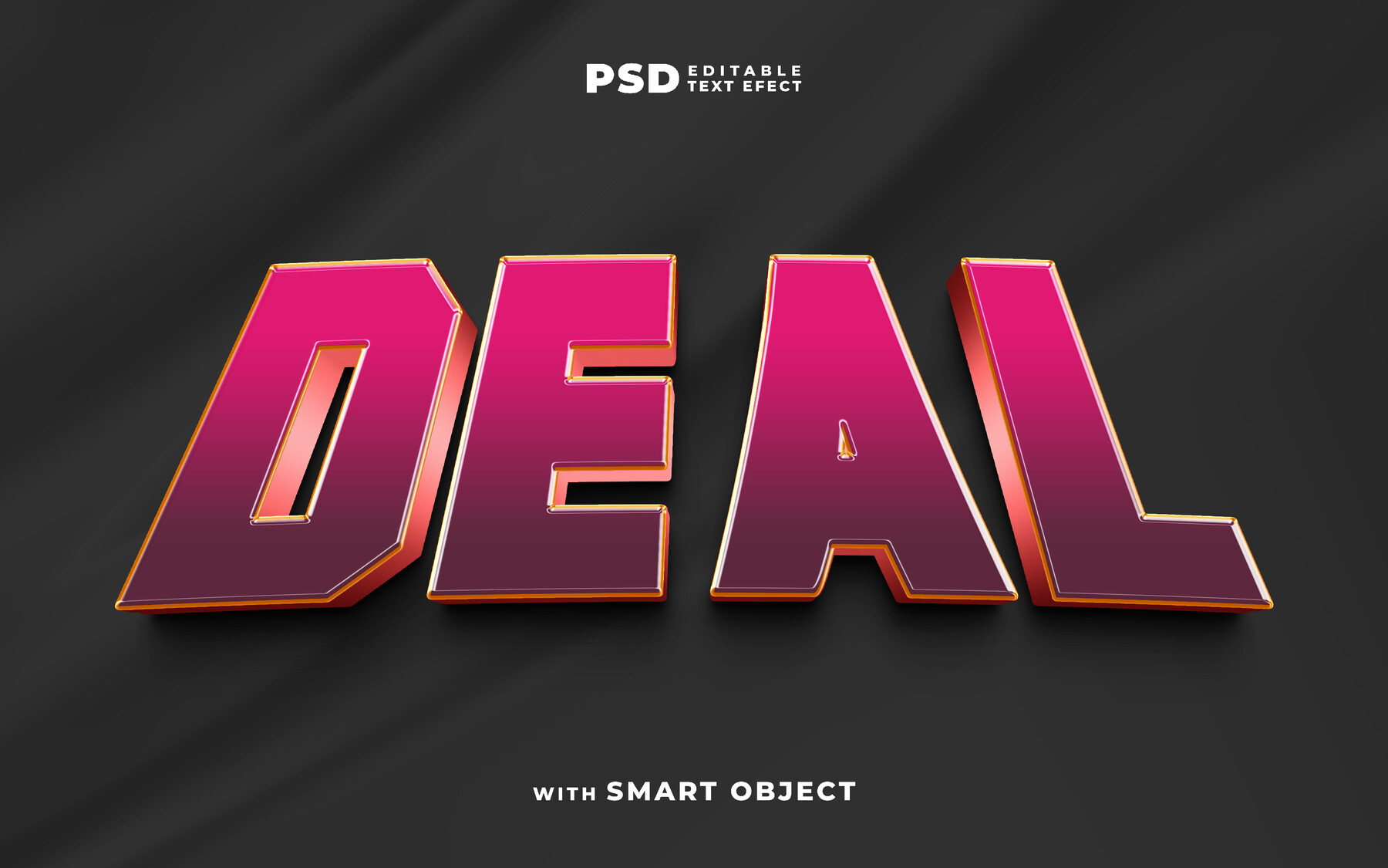 ArtStation - 3D Deal. PSD fully editable text effect. Layer style PSD ...