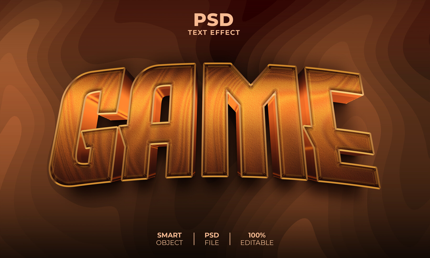 ArtStation - 3D Game. PSD fully editable text effect. Layer style PSD ...
