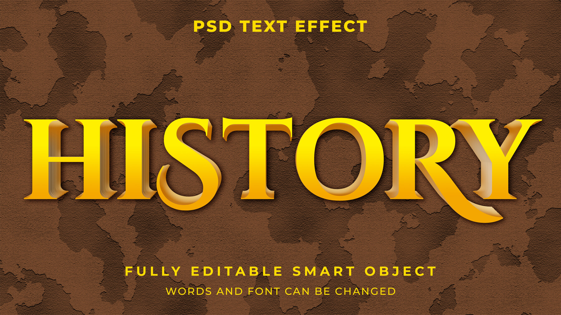 ArtStation - 3D History. PSD fully editable text effect. Layer style ...