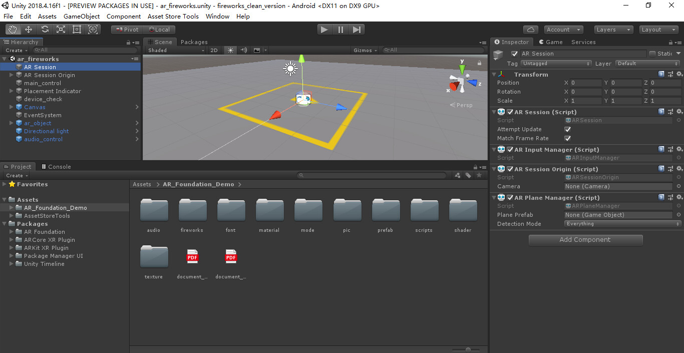ArtStation - Unity Template - AR Fireworks | Game Assets