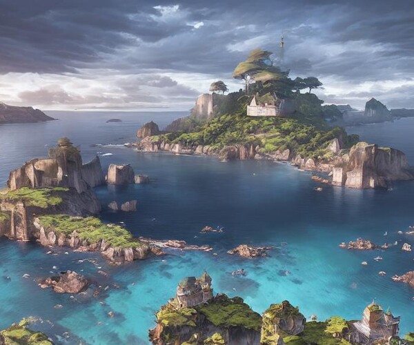 ArtStation - Background Collection Pact - "Archipelago" | Artworks