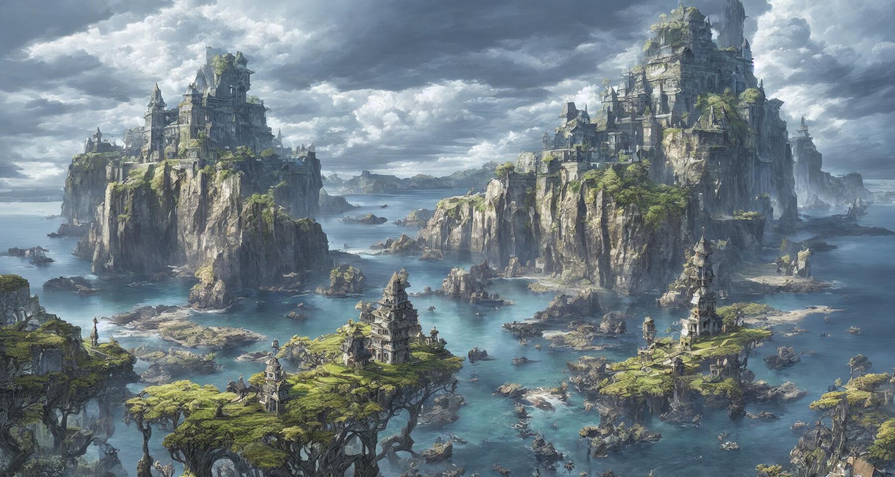 ArtStation - Background Collection Pact - "Archipelago" | Artworks