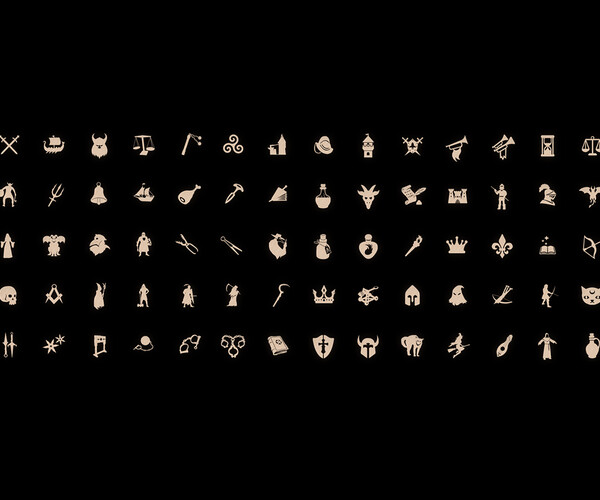 ArtStation - Medieval Flat Icons | Game Assets