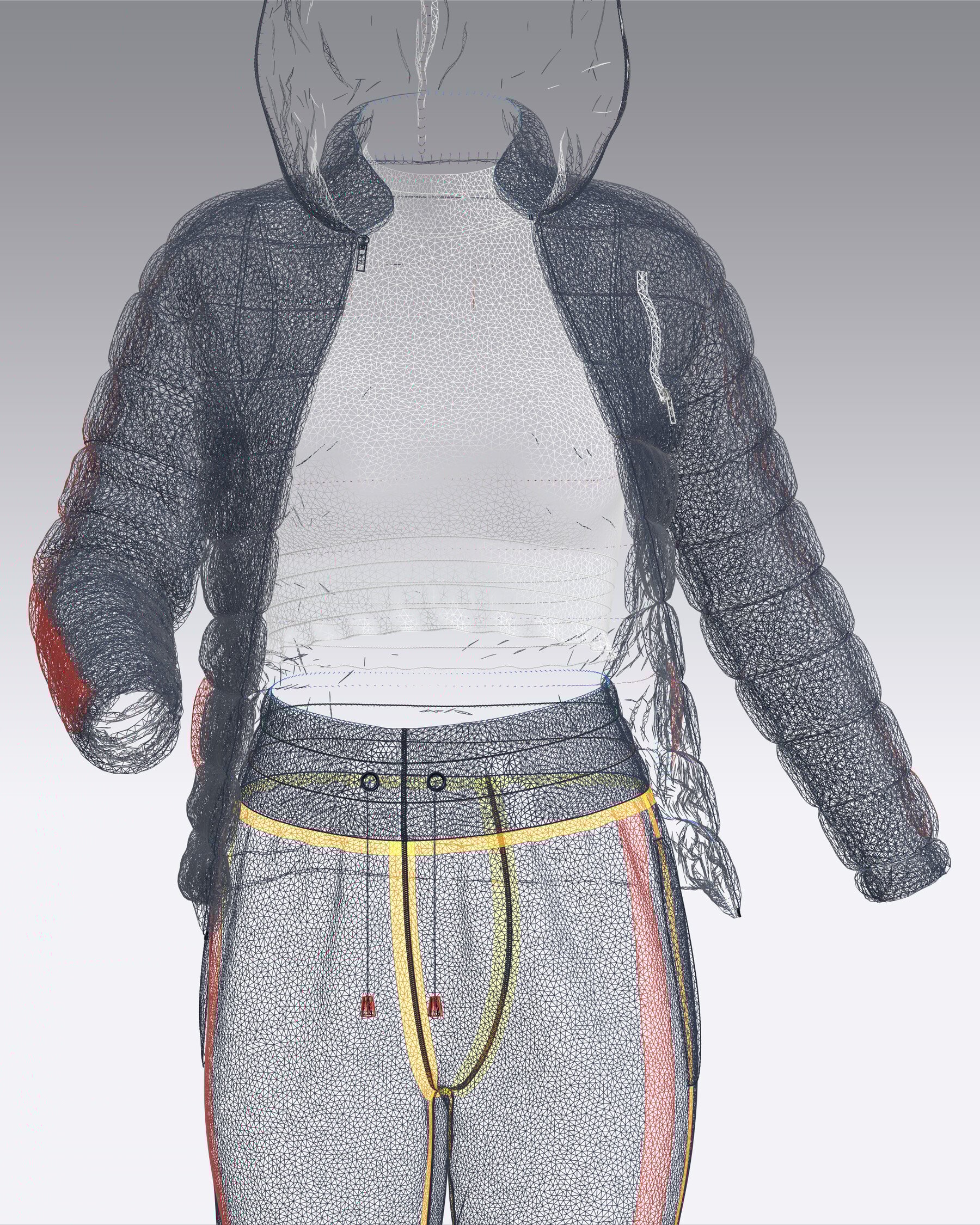 ArtStation - Girls Outfit-Puffer Jacket with Jogger | Resources