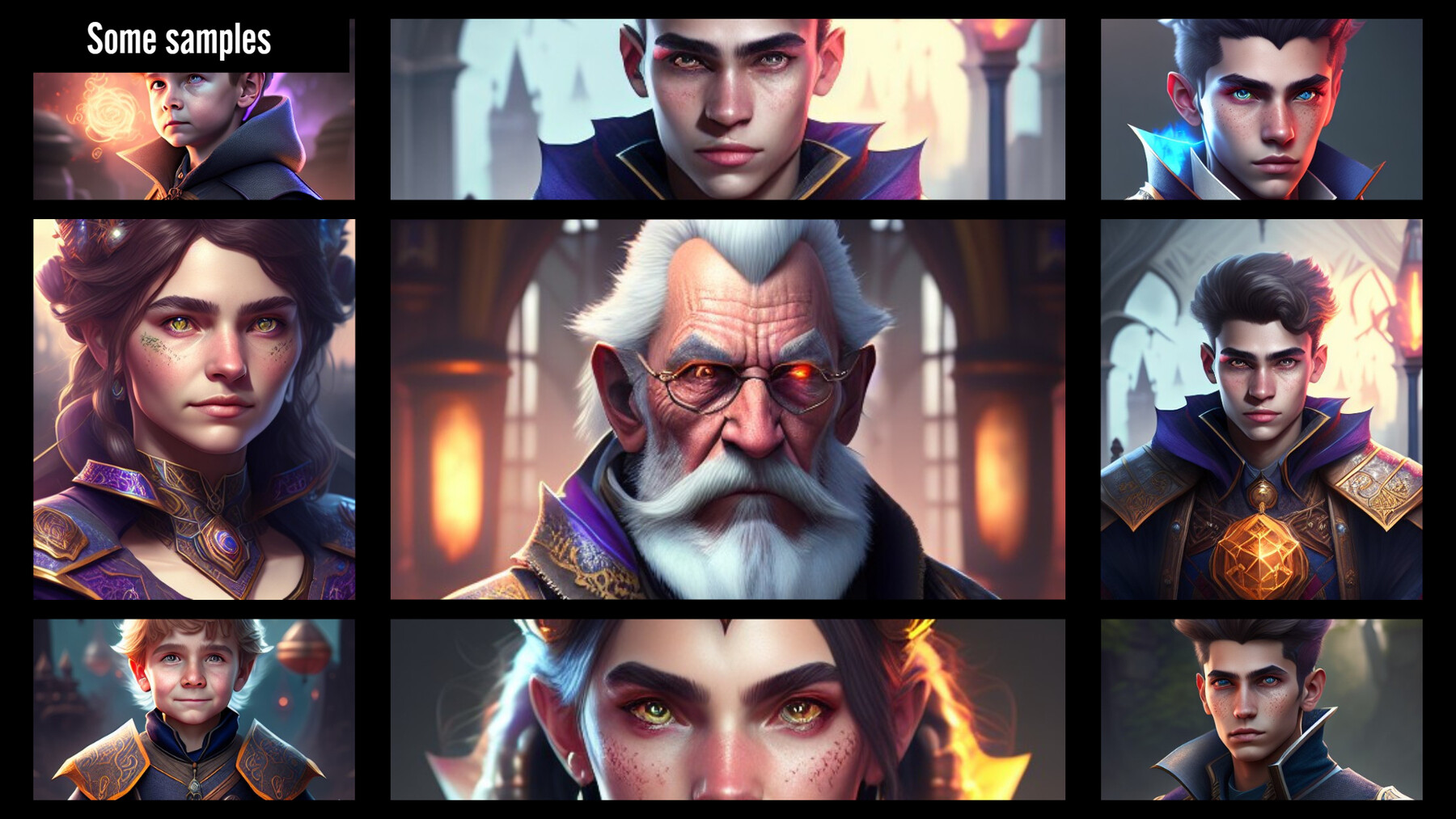 ArtStation - 40 Fantasy Mage Magic Character Portraits | Game Assets