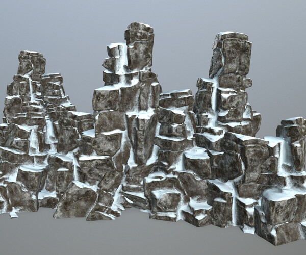 ArtStation - snow rocks | Game Assets