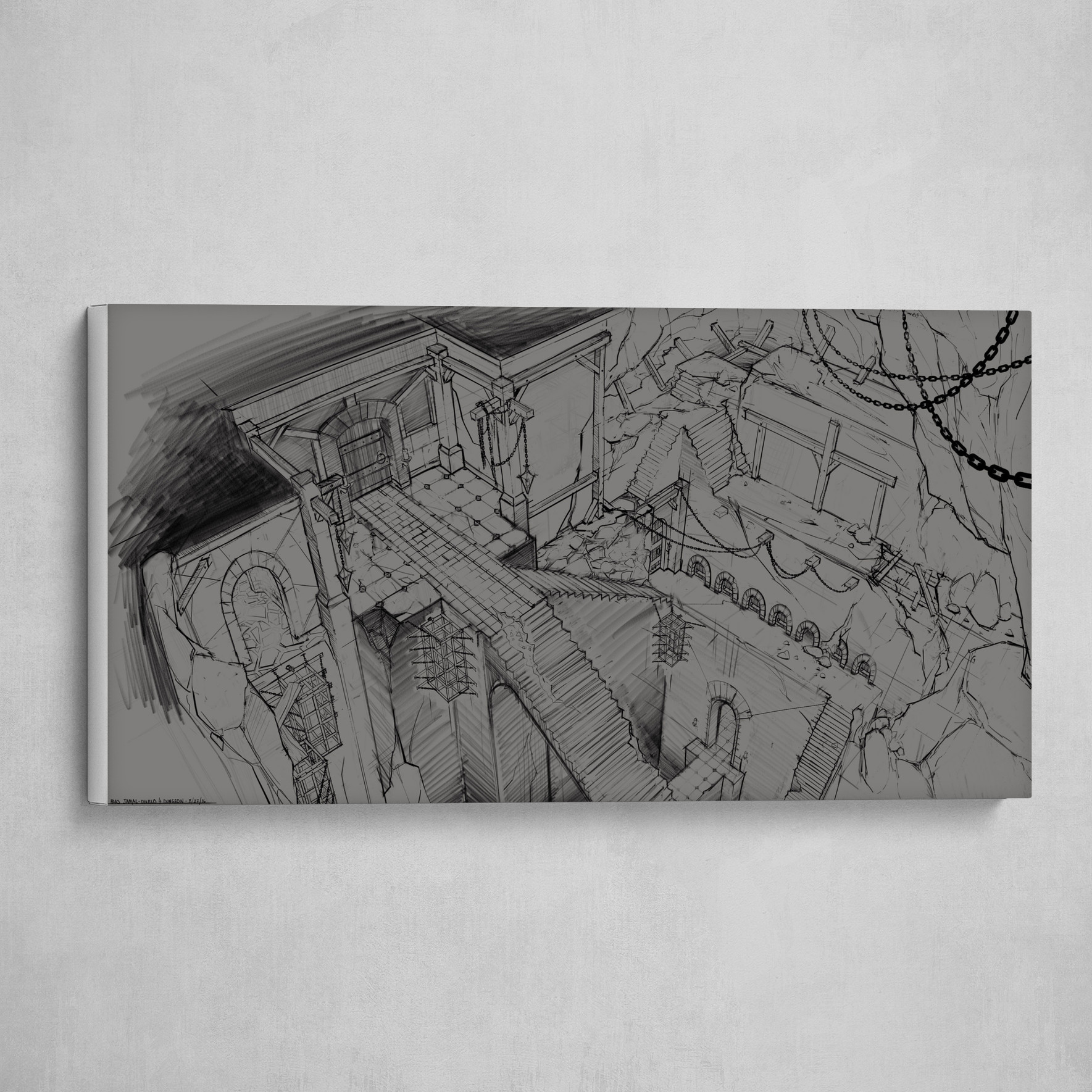 Aras Jamal - Medieval Dungeon Sketch