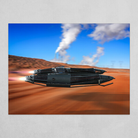 Spaceship in desert by Jasmin Zejnic