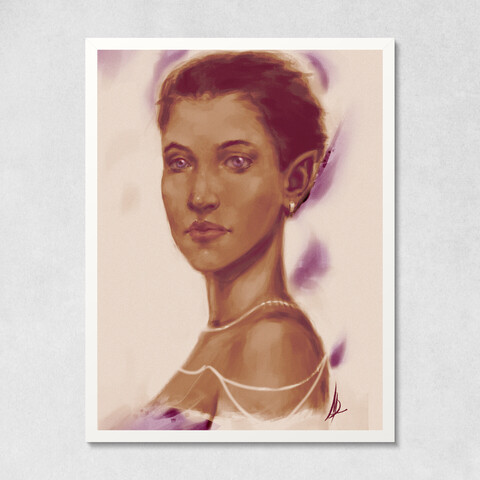 Aster Colored Poster by Malu Pamplona