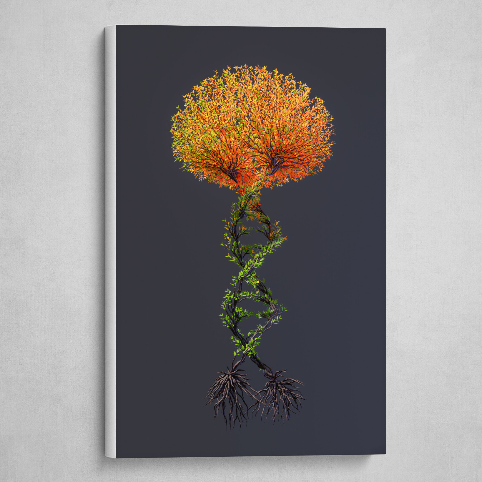 Evgen Zaitsev - Tree of Life. Tree shaped as DNA