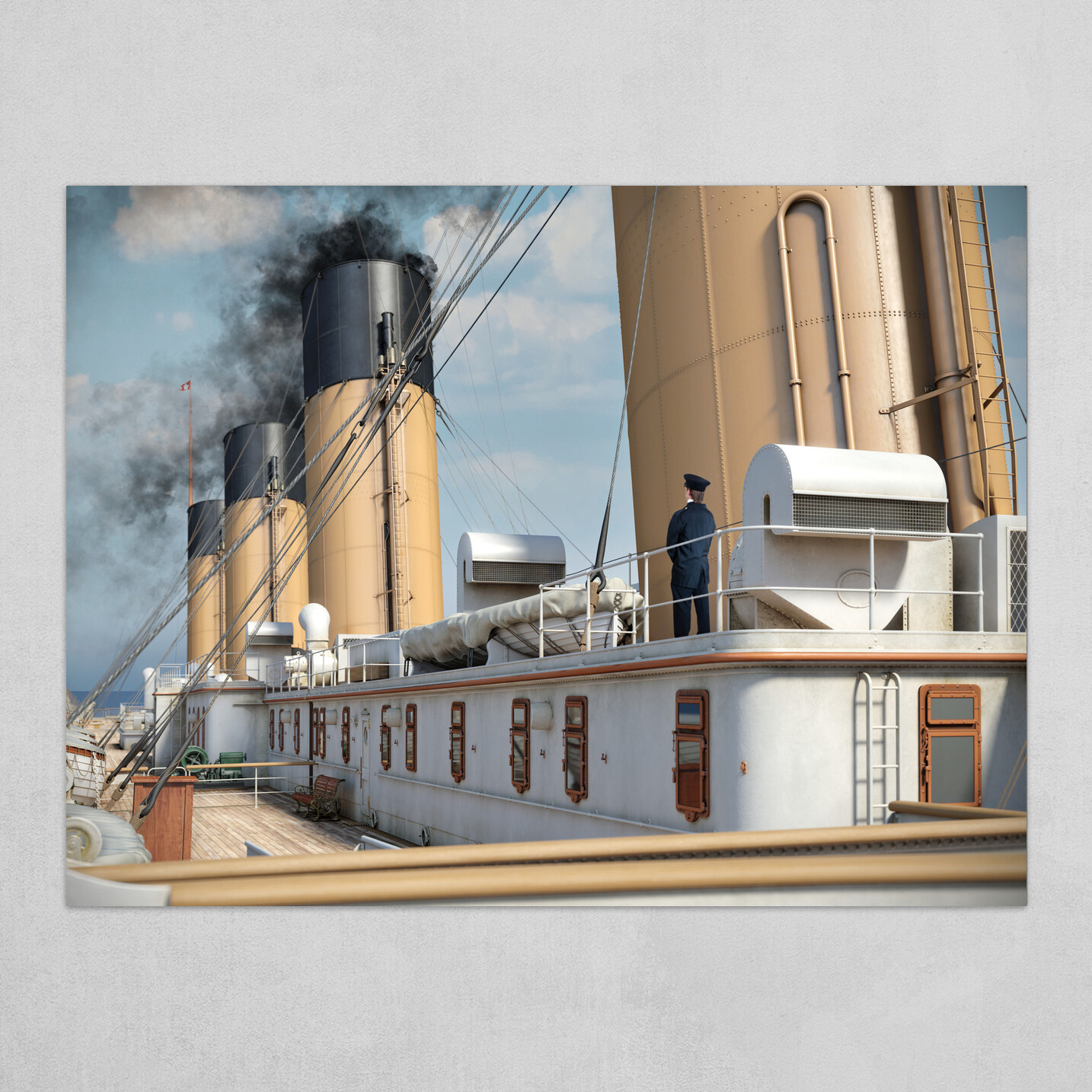 Vasilije Ristovic - RMS Titanic - Boat Deck View - Officers Quoters and ...