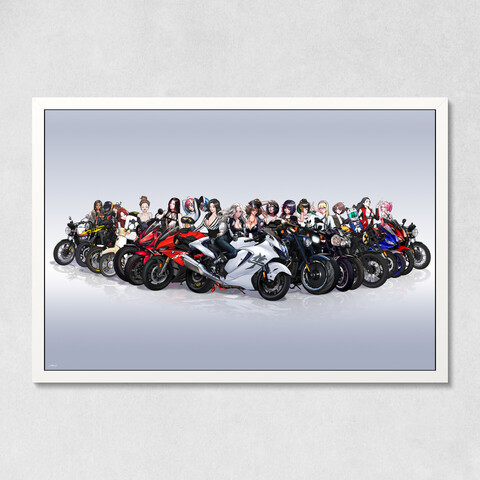 Motorcycle Pin-up Girl Collection by Jun Yun