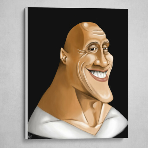 Dwayne The Rock Johnson Caricature by Isaac Chung