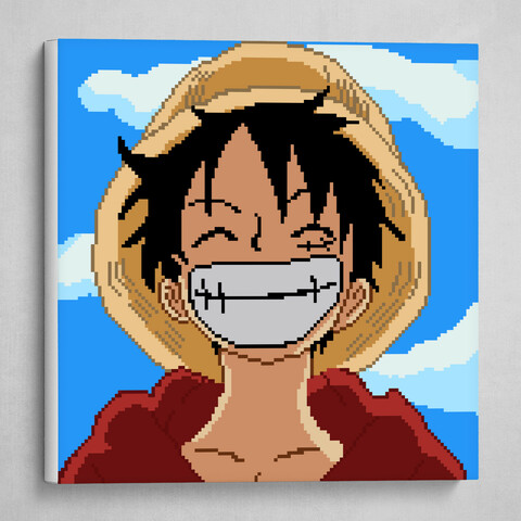 Pixel art - Luffy by Lit_the_artist