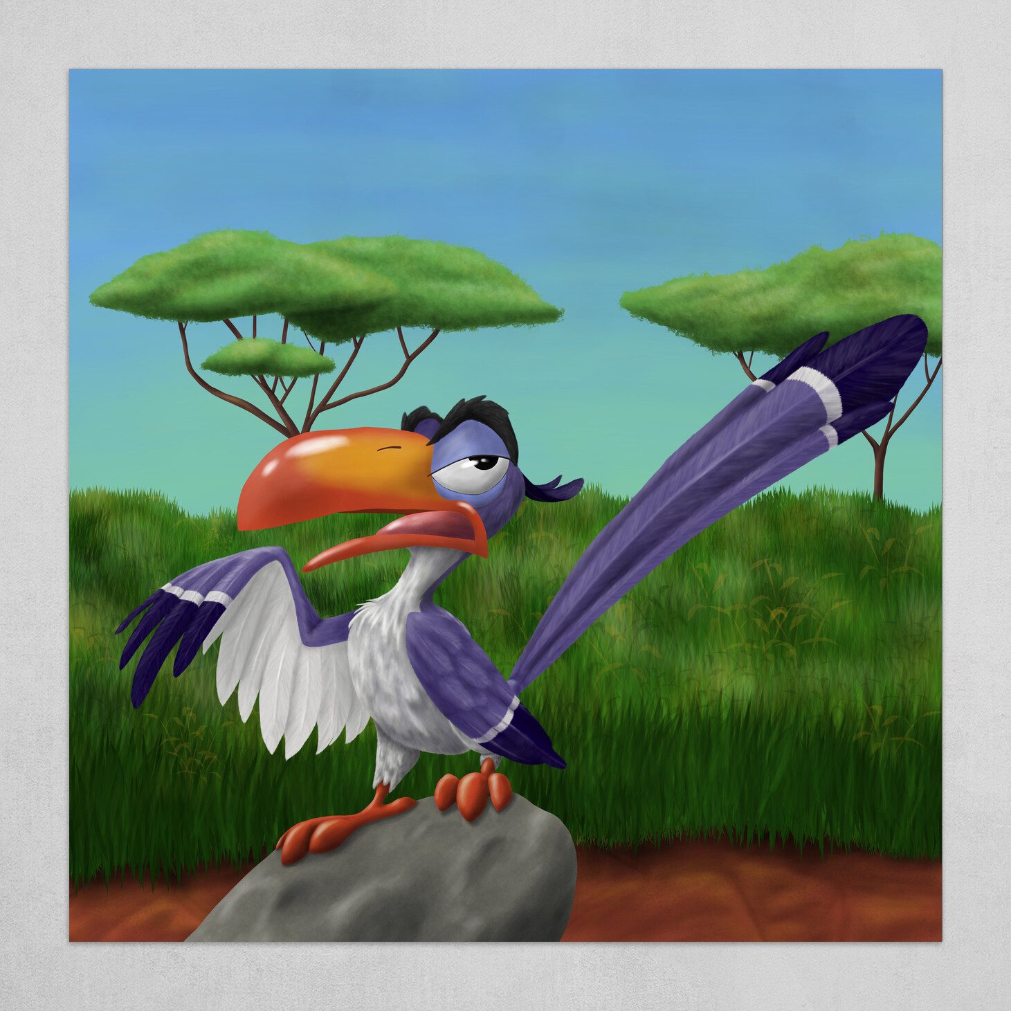 how to draw zazu lion king