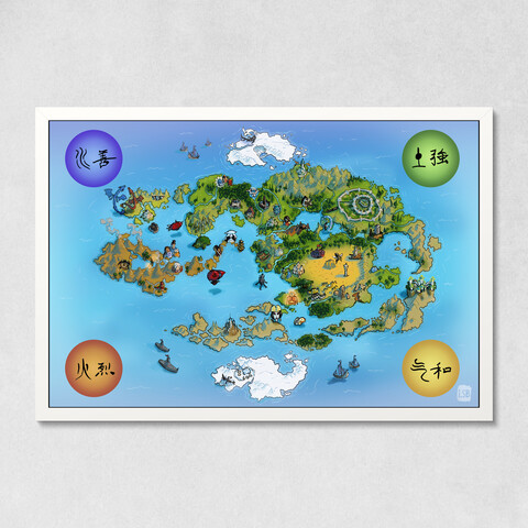 Avatar the Last Airbender Map by Luke Beatrice