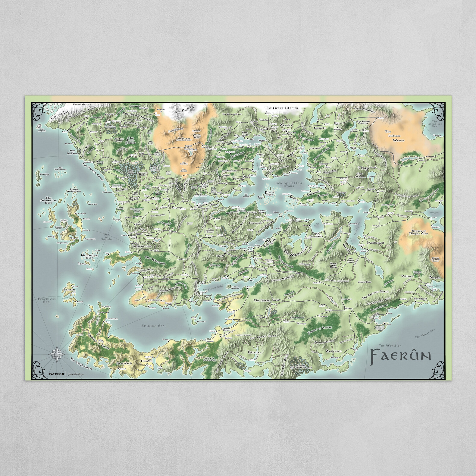 James Nalepa - Color Faerun World Map