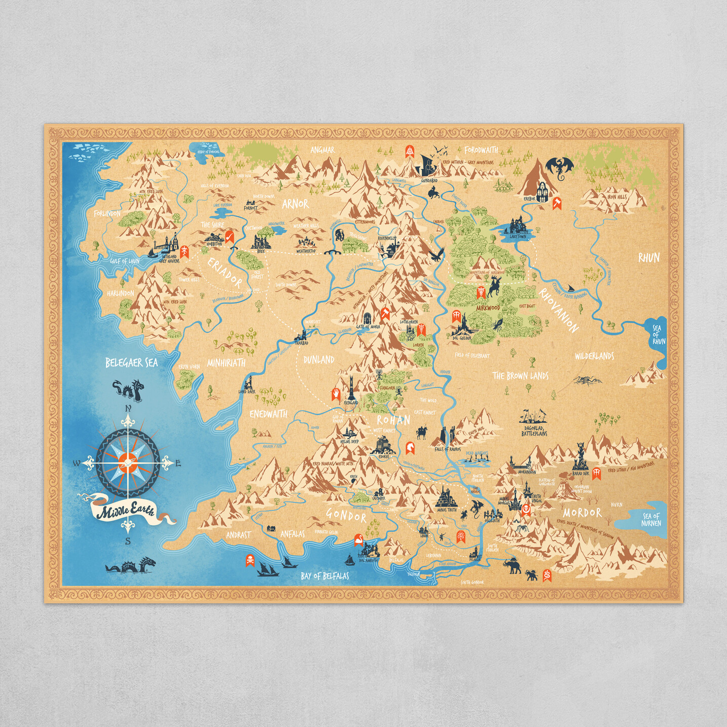 Hd Lord Of The Rings Map