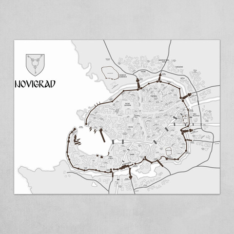 Witcher 3: Wild Hunt - Novigrad city map by Krzysztof Pawłowski