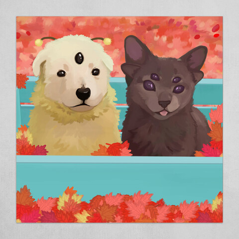 alien puppy alien kitten by raposilda