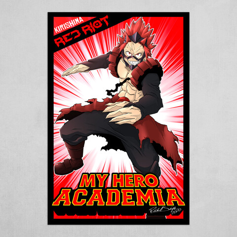 Kirishima Red Riot MHA Poster by Richard Simpson