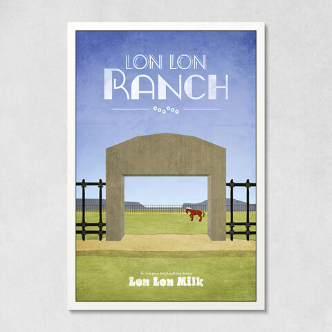 Legend of Zelda Ocarina of Time Travel Poster - Lon Lon Ranch by Dean ...